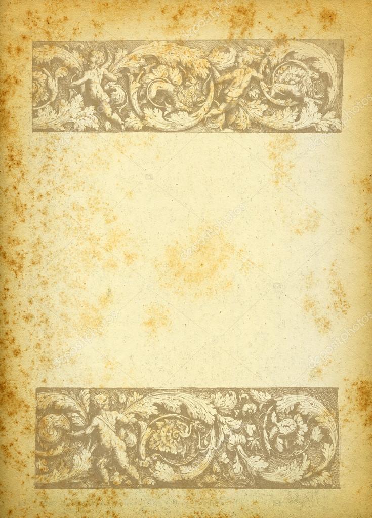 Renaissance engravings on old paper — Stock Photo © Redav #64595301
