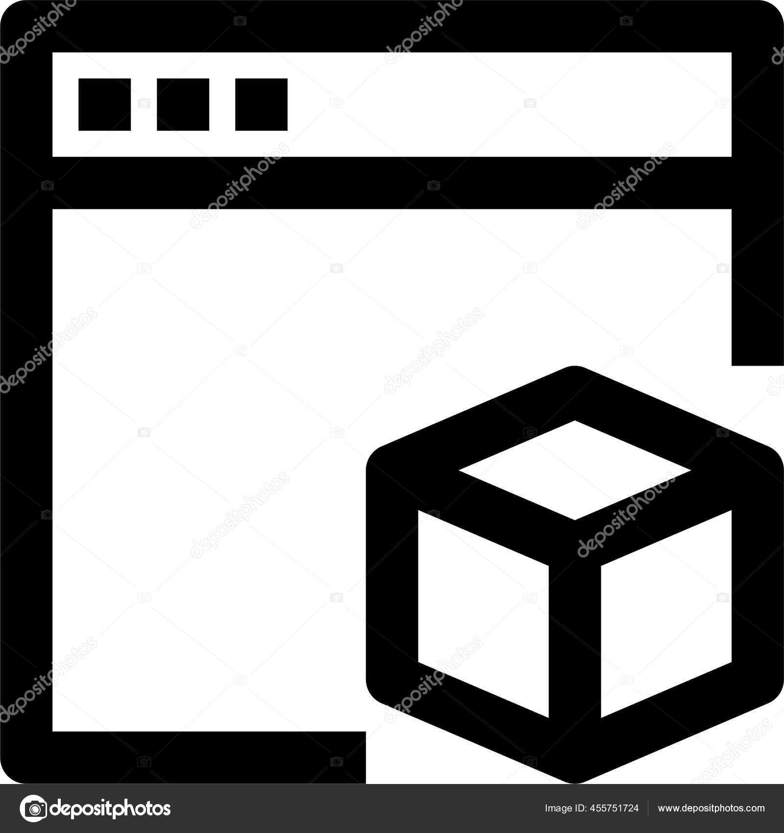 Browser Interaction Icon Vector Illustration Isolated White Background ...