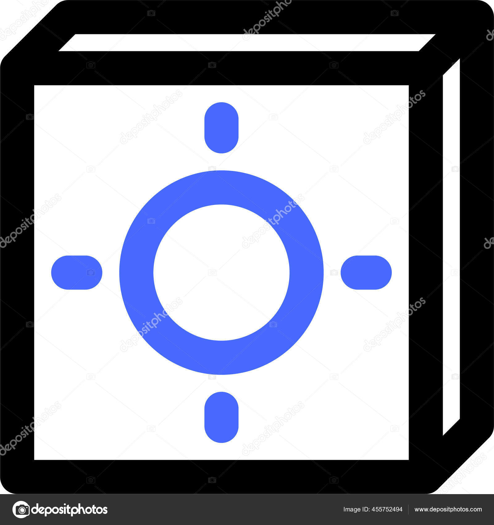 Button Icon Vector Illustration Isolated White Background Stock Vector ...