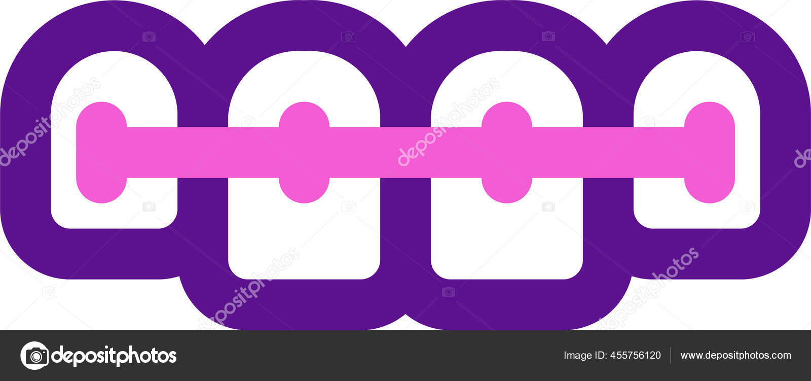 Dentures Icon Vector Illustration Isolated White Background Stock ...