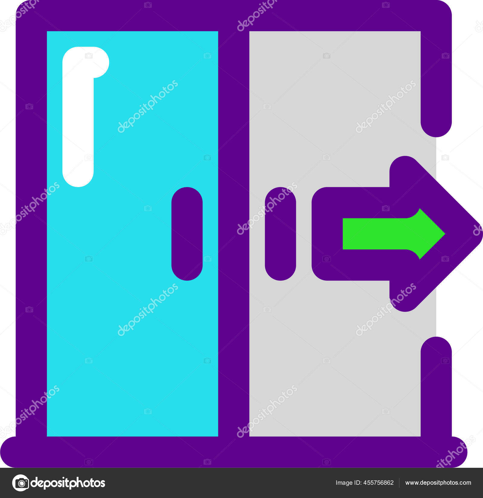 Icono Las Puertas Del Hospital Ilustración Vectorial Aislado Sobre ...