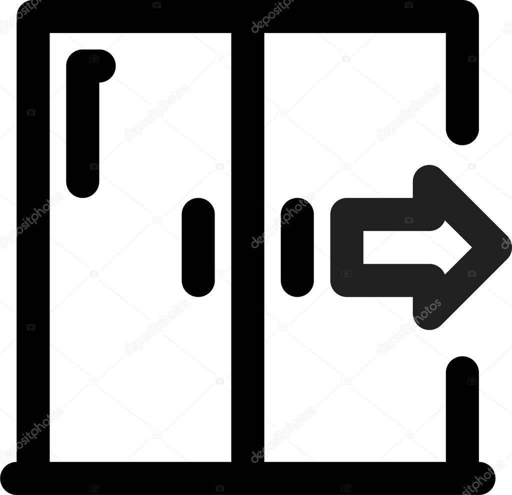 Icono Las Puertas Del Hospital Ilustración Vectorial Aislado Sobre ...