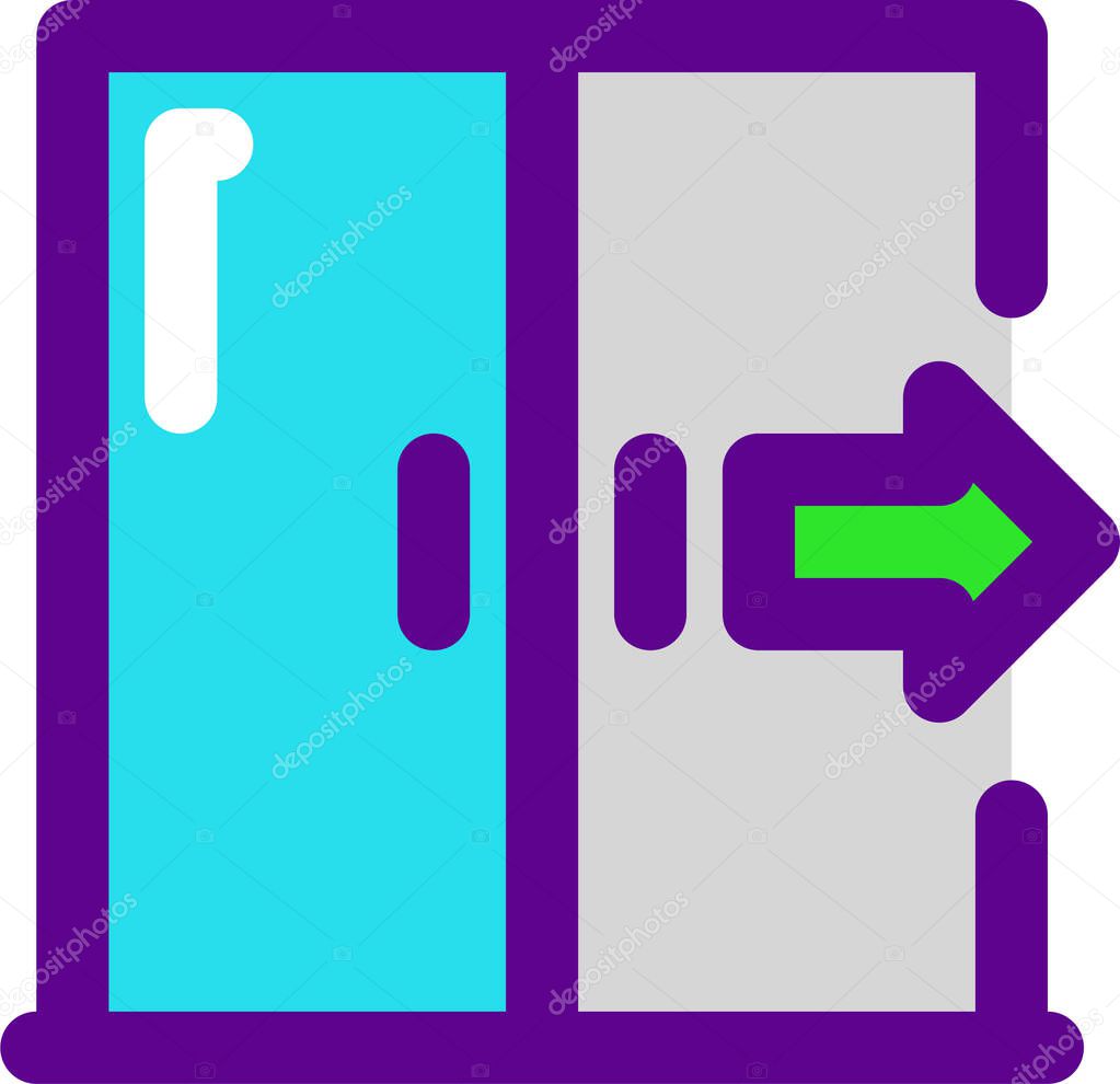 Icono Las Puertas Del Hospital Ilustración Vectorial Aislado Sobre ...