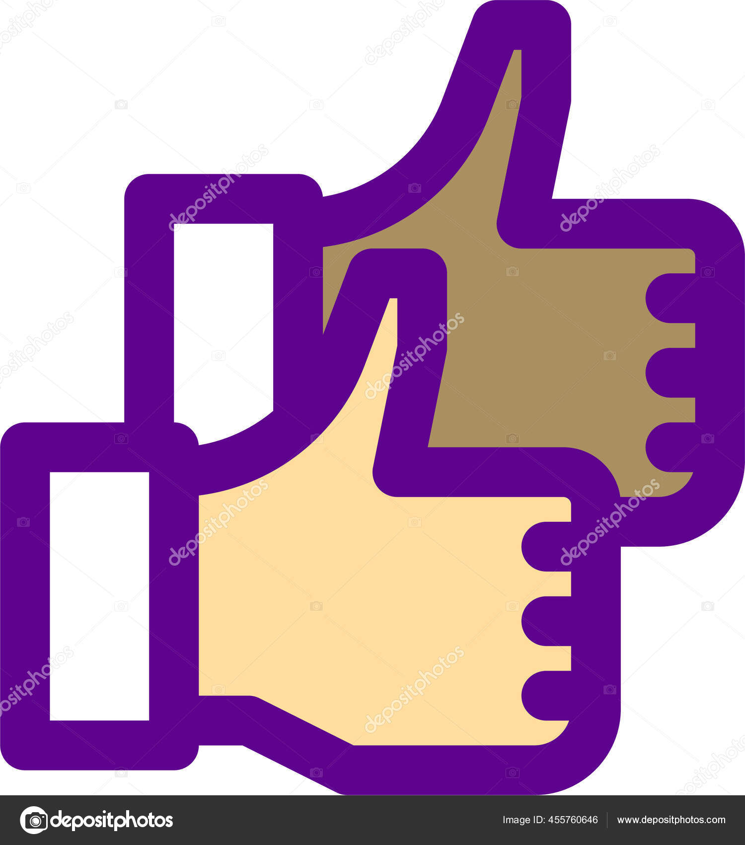 Group Likes Icon Vector Illustration Isolated White Background Stock ...