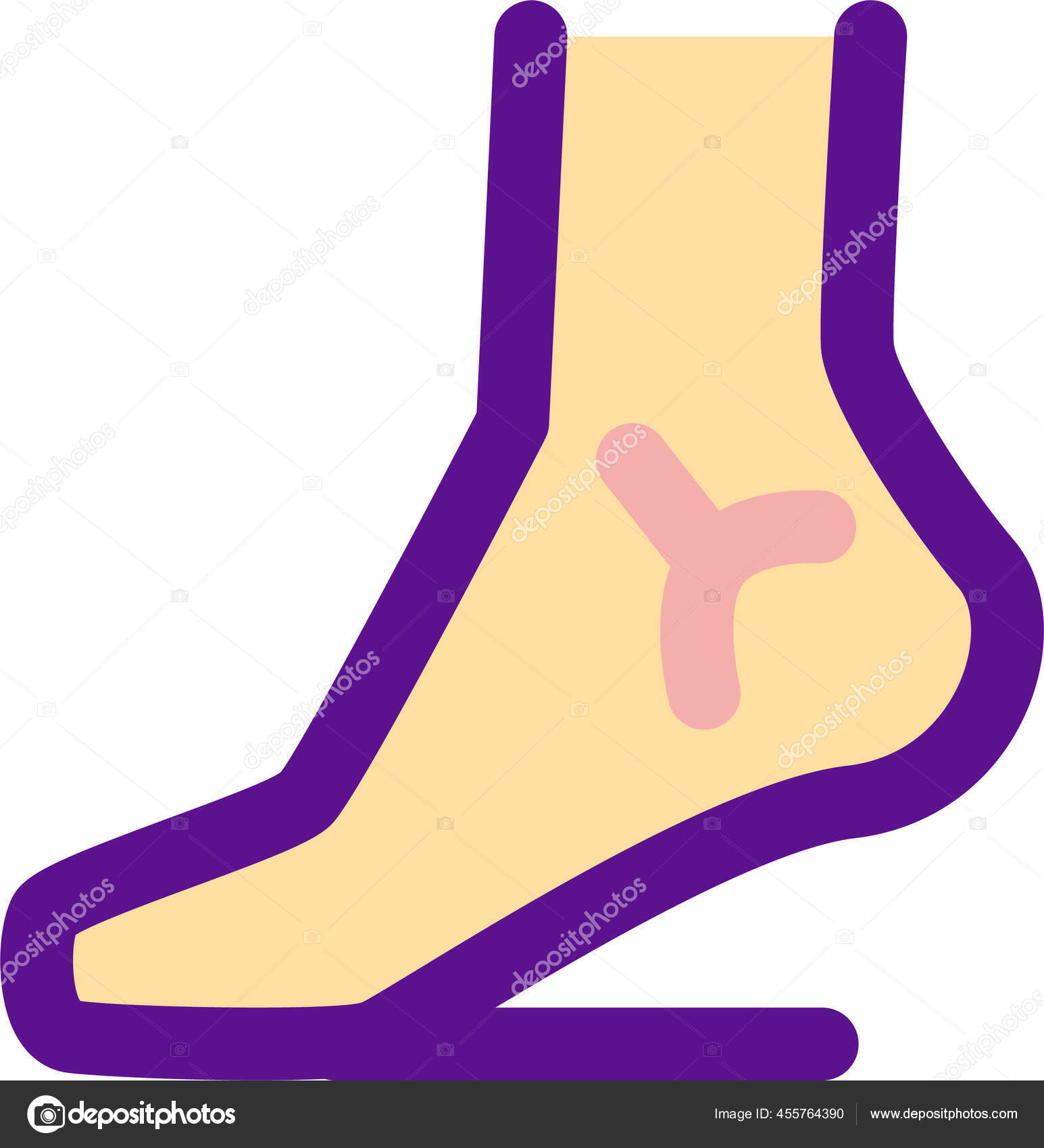 Leg Icon Vector Illustration Isolated White Background Stock Vector by ...