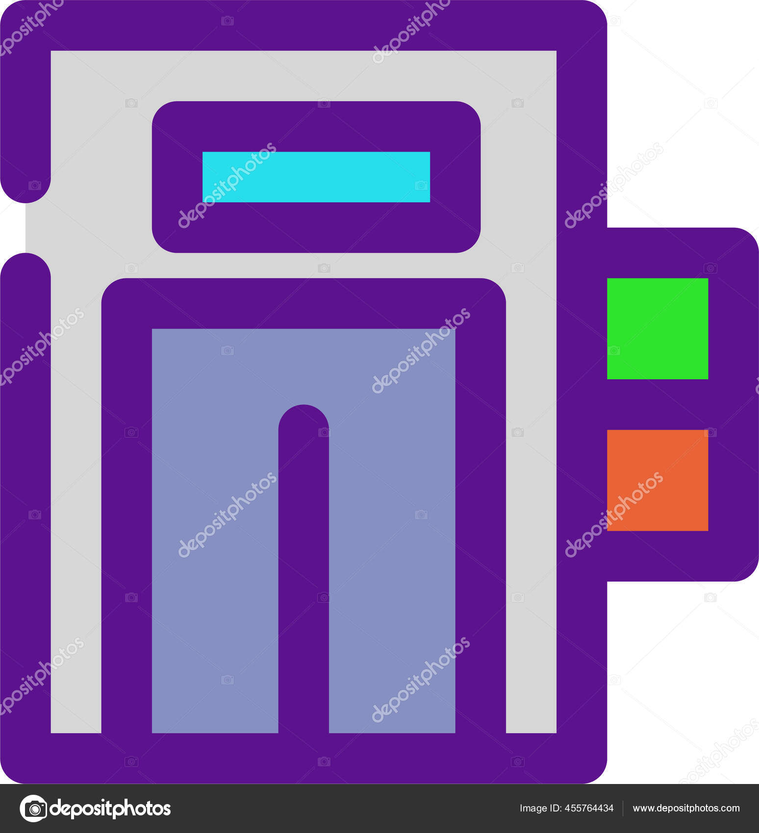 Lift Icon Vector Illustration Isolated White Background Stock Vector by ...