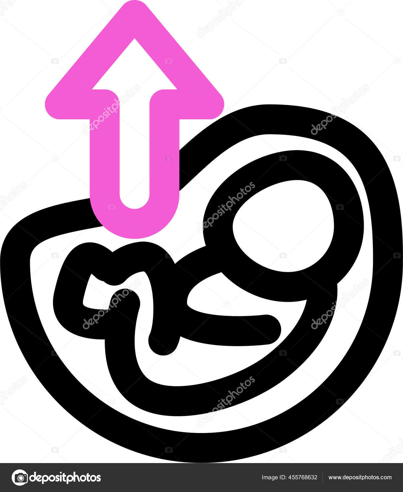 Position Icon Vector Illustration Isolated White Background Stock ...