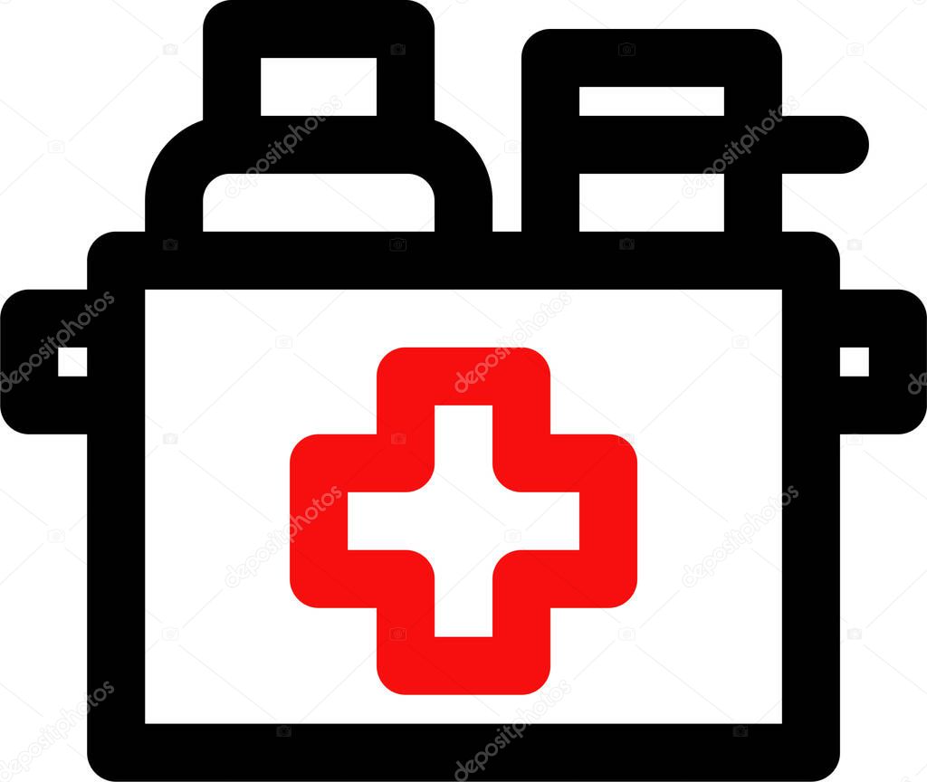 Icono Kit Médico Ilustración Vectorial Aislado Sobre Fondo Blanco ...