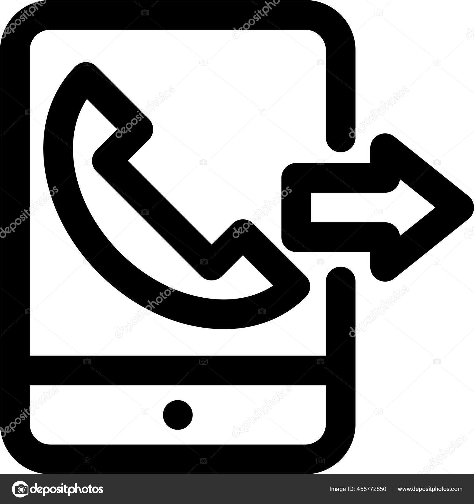 Tablet Call Icon Vector Illustration Isolated White Background Stock ...