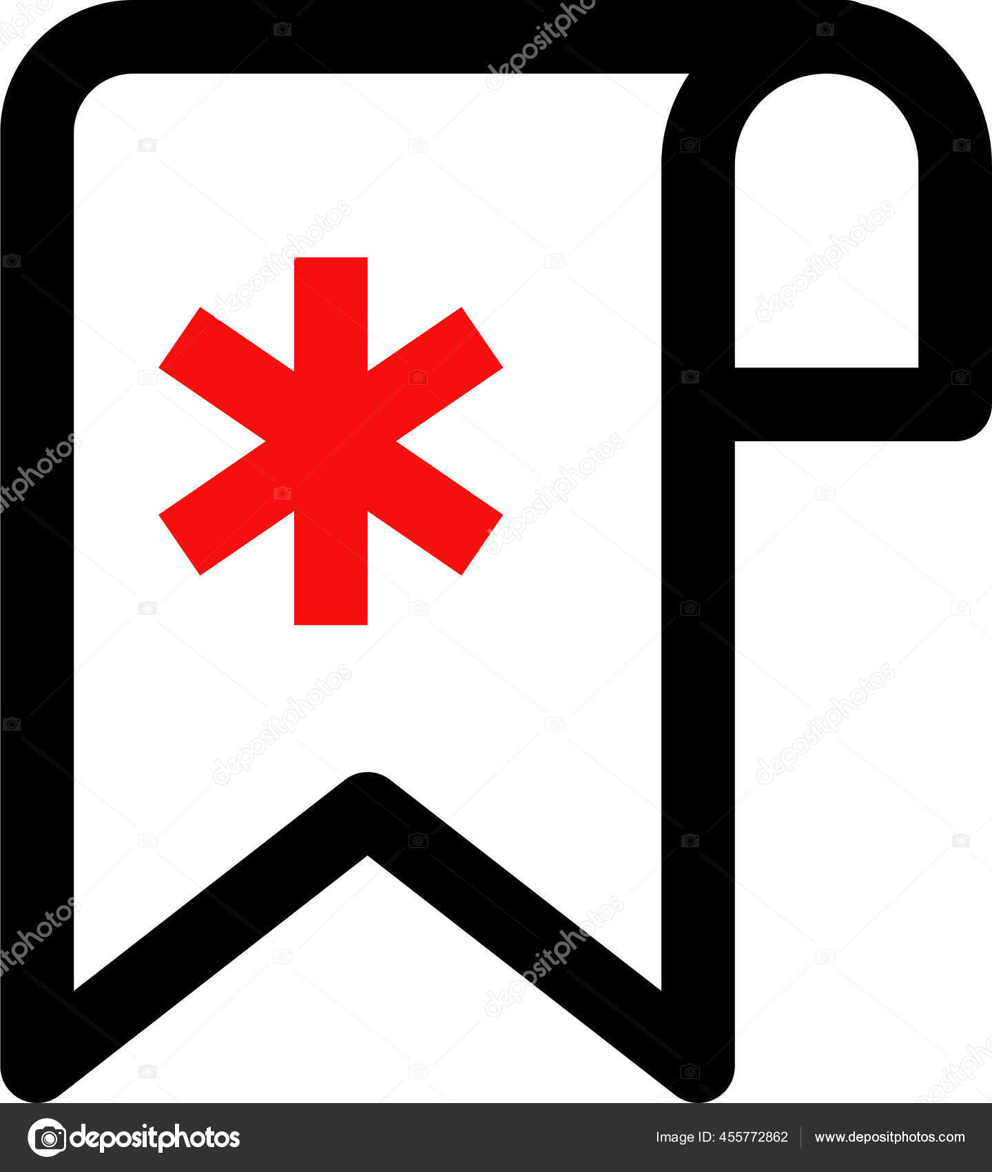 Medical Tag Icon Vector Illustration Isolated White Background Stock ...
