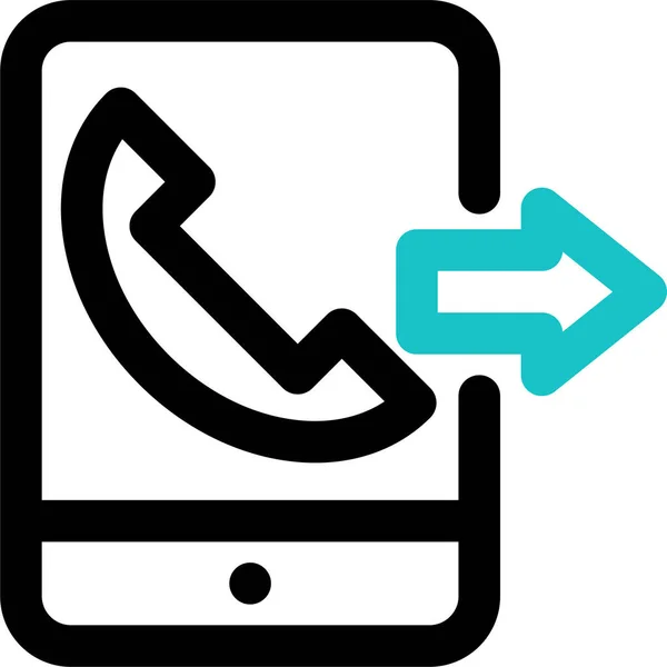 Tablet Call Icon Vector Illustration Isolated White Background Stock ...