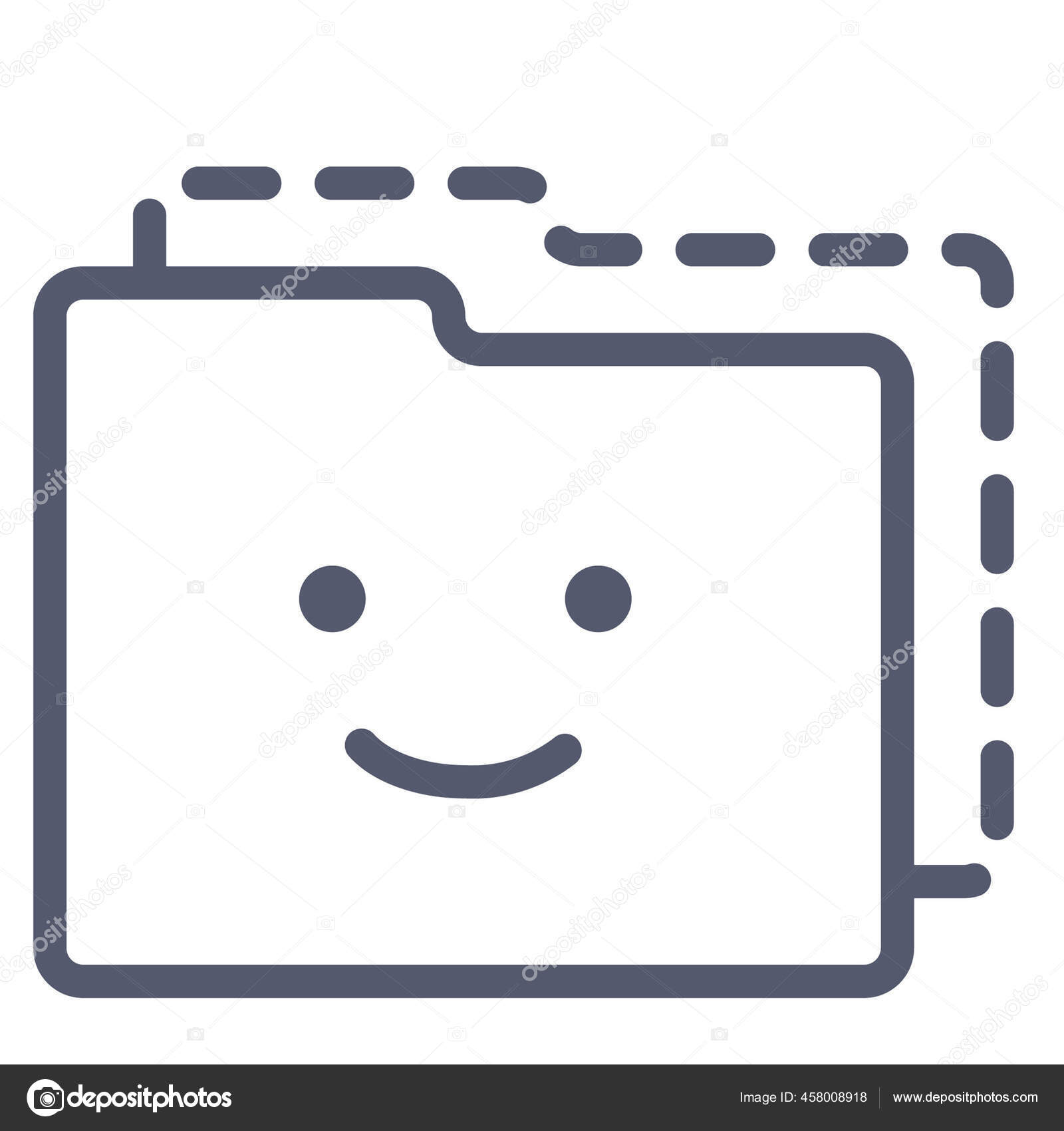 Ordnersymbol Kopieren Vektordarstellung Isoliert Auf Weißem Hintergrund ...