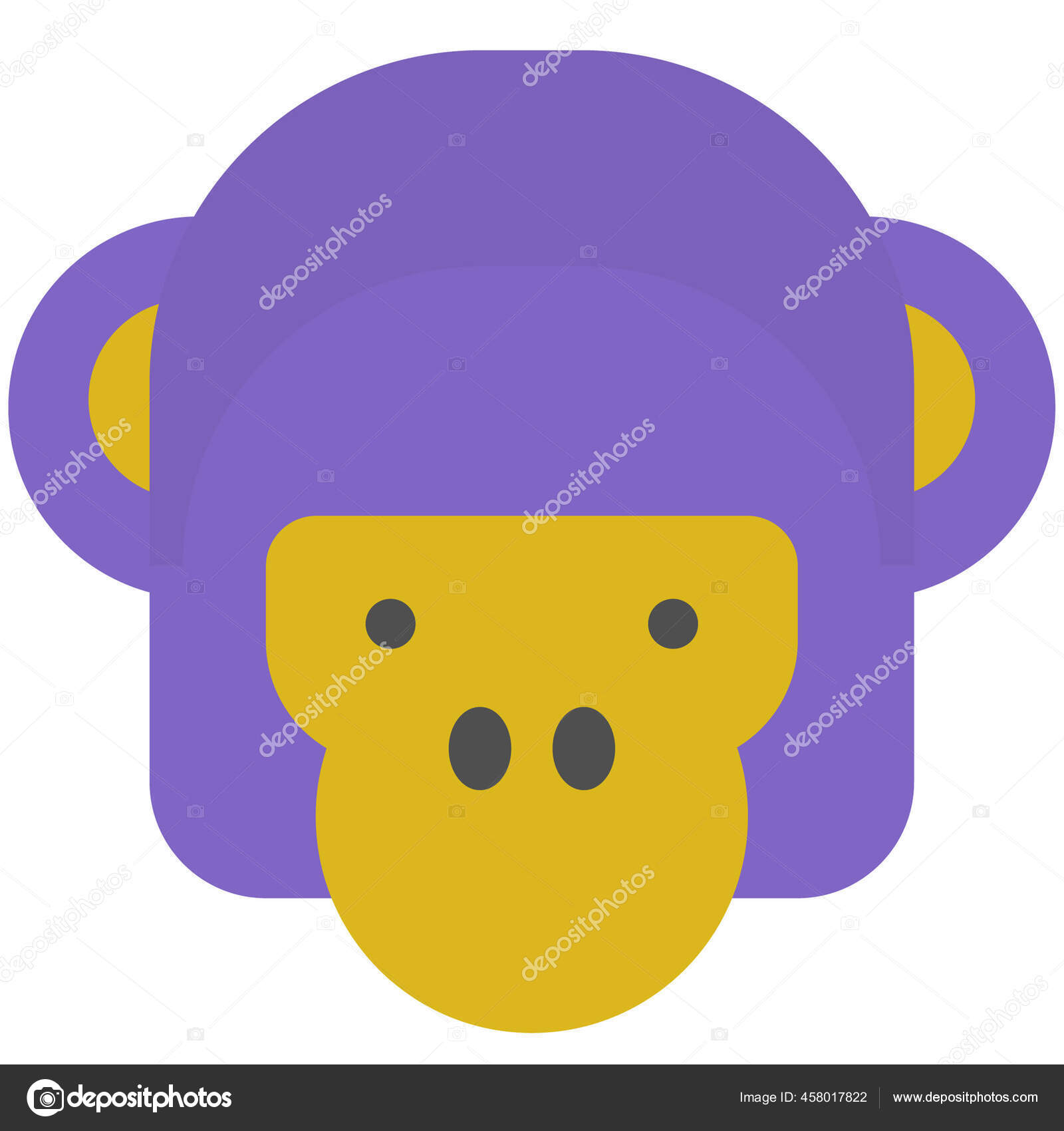 Monkey Face Expression Emoticon Vector Illustration Stock Illustration ...