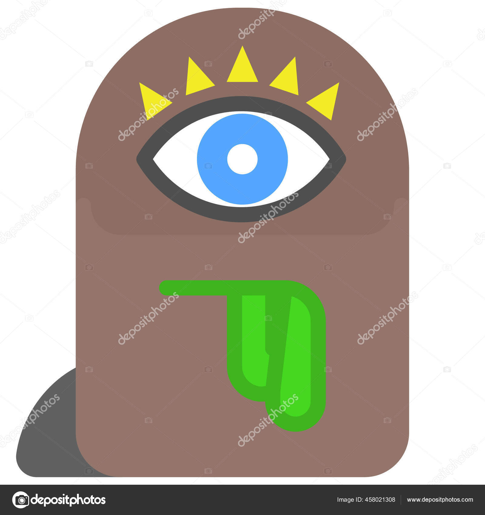 Sick Character Icon Vector Illustration Isolated White Background Stock ...