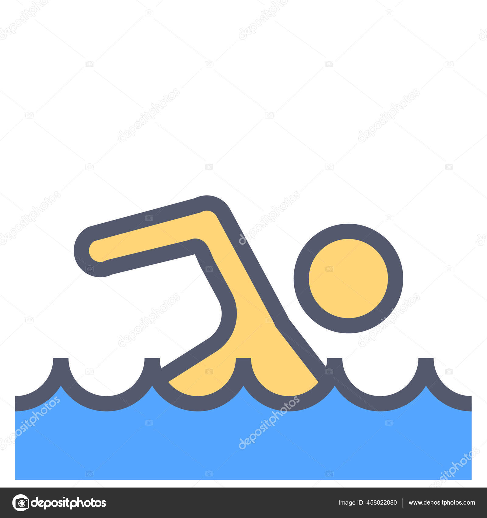 Piscina Diseño Simple Vector de stock #458022080 de ©xcaped