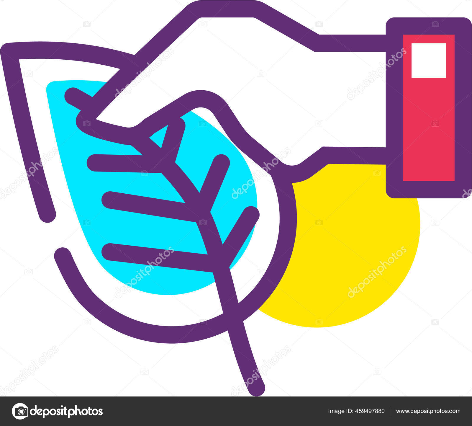 Hand Holding Leaf Icon Stock Vector by ©xcaped 459497880