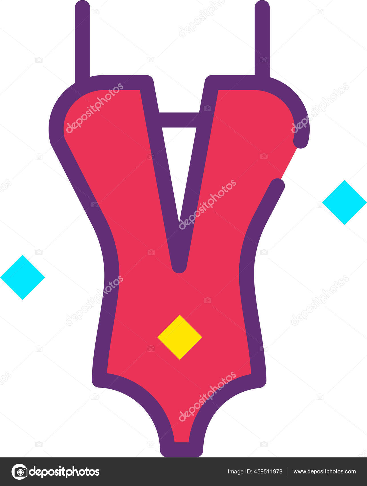 Beautiful Dress Vector Icon Stock Illustration By ©xcaped 459511978