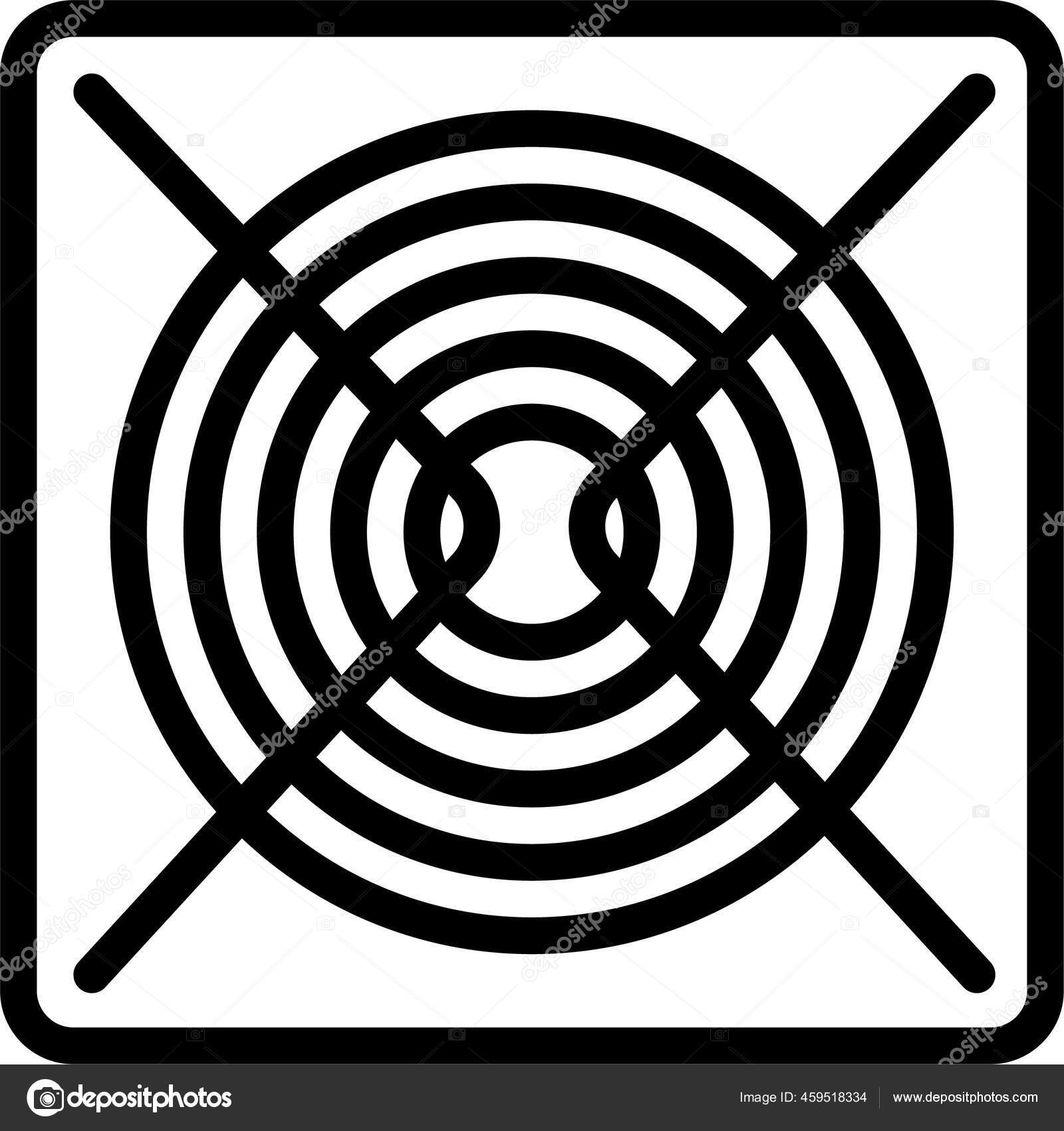 Target Icon Black Style Isolated White Background Vector Illustration ...