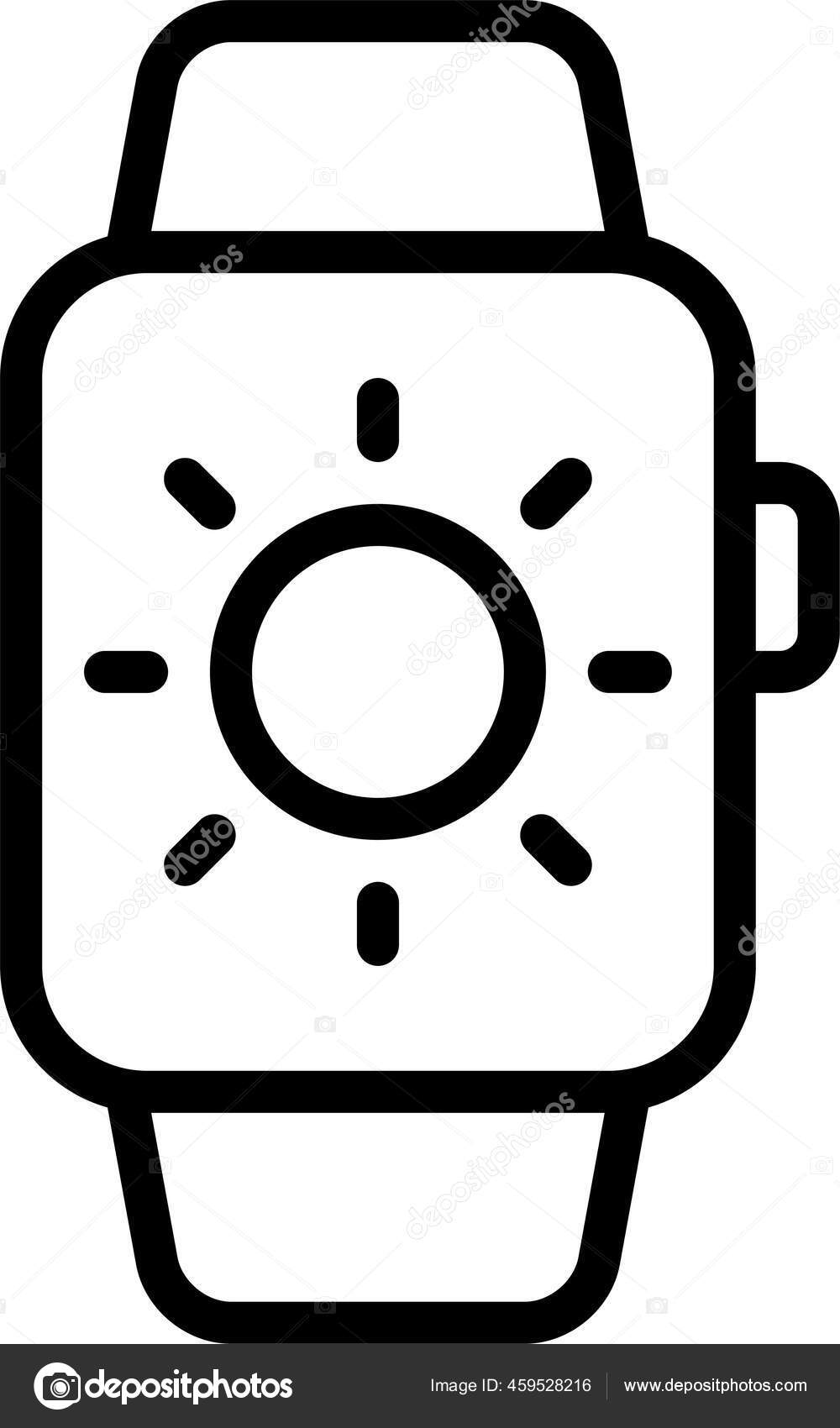 Watch Icon Vector Illustration Isolated White Background Stock Vector ...