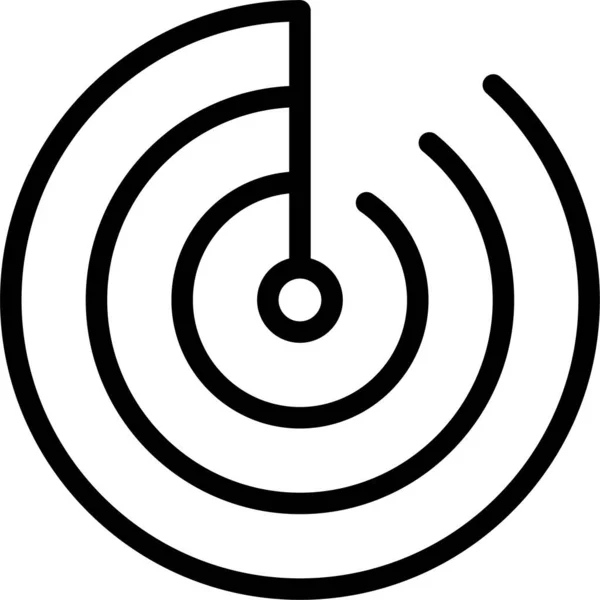 Target Icon Black Style Isolated White Background Vector Illustration ...