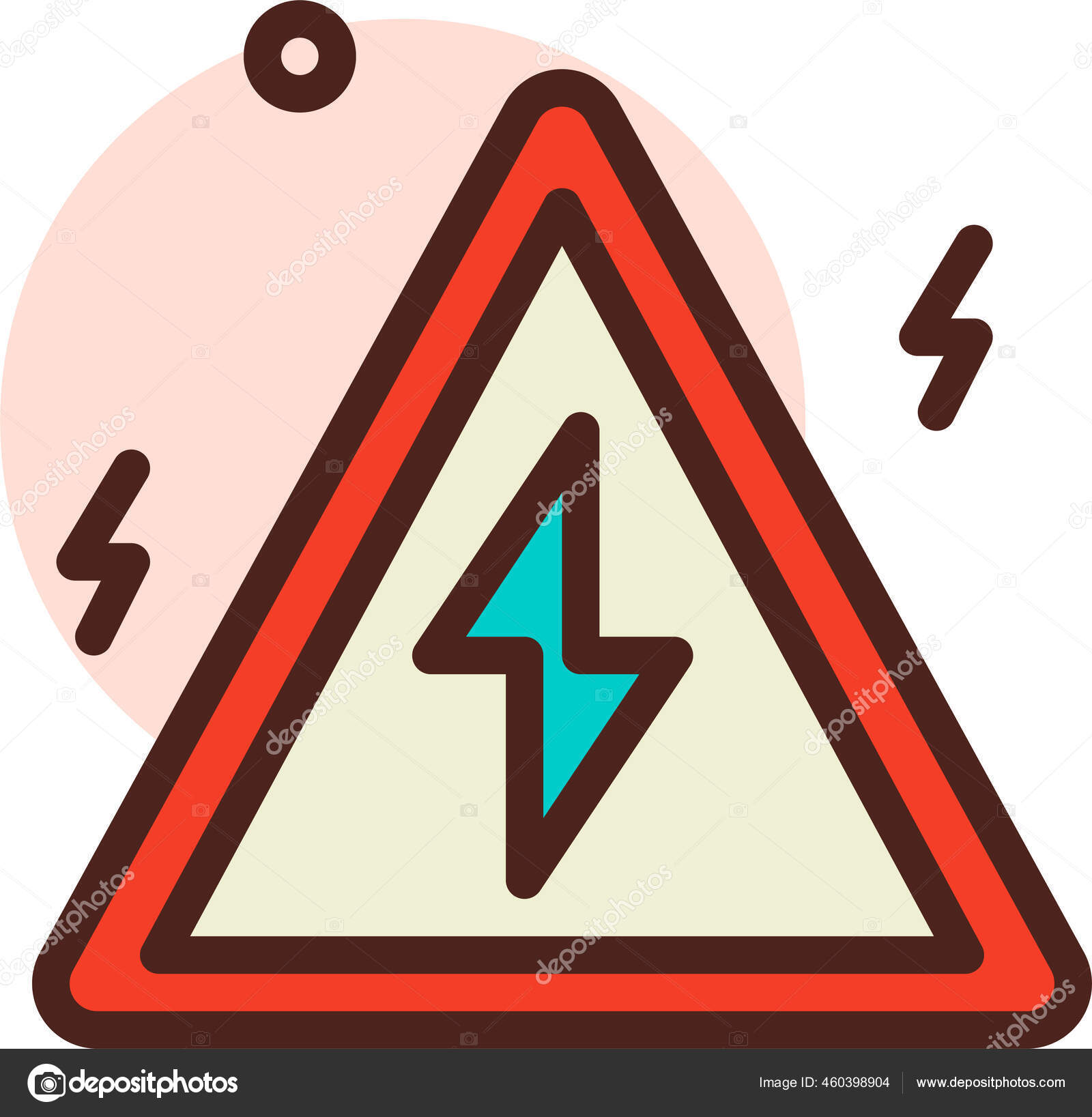 Warning Modern Icon Vector Illustration Isolated White Background Stock ...