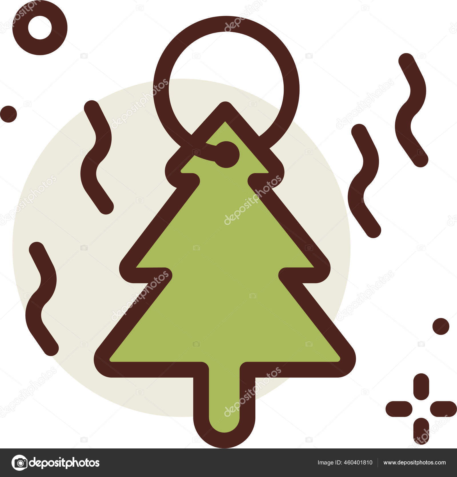 Christmas Tree Icon Vector Illustration Stock Vector by ©xcaped 460401810