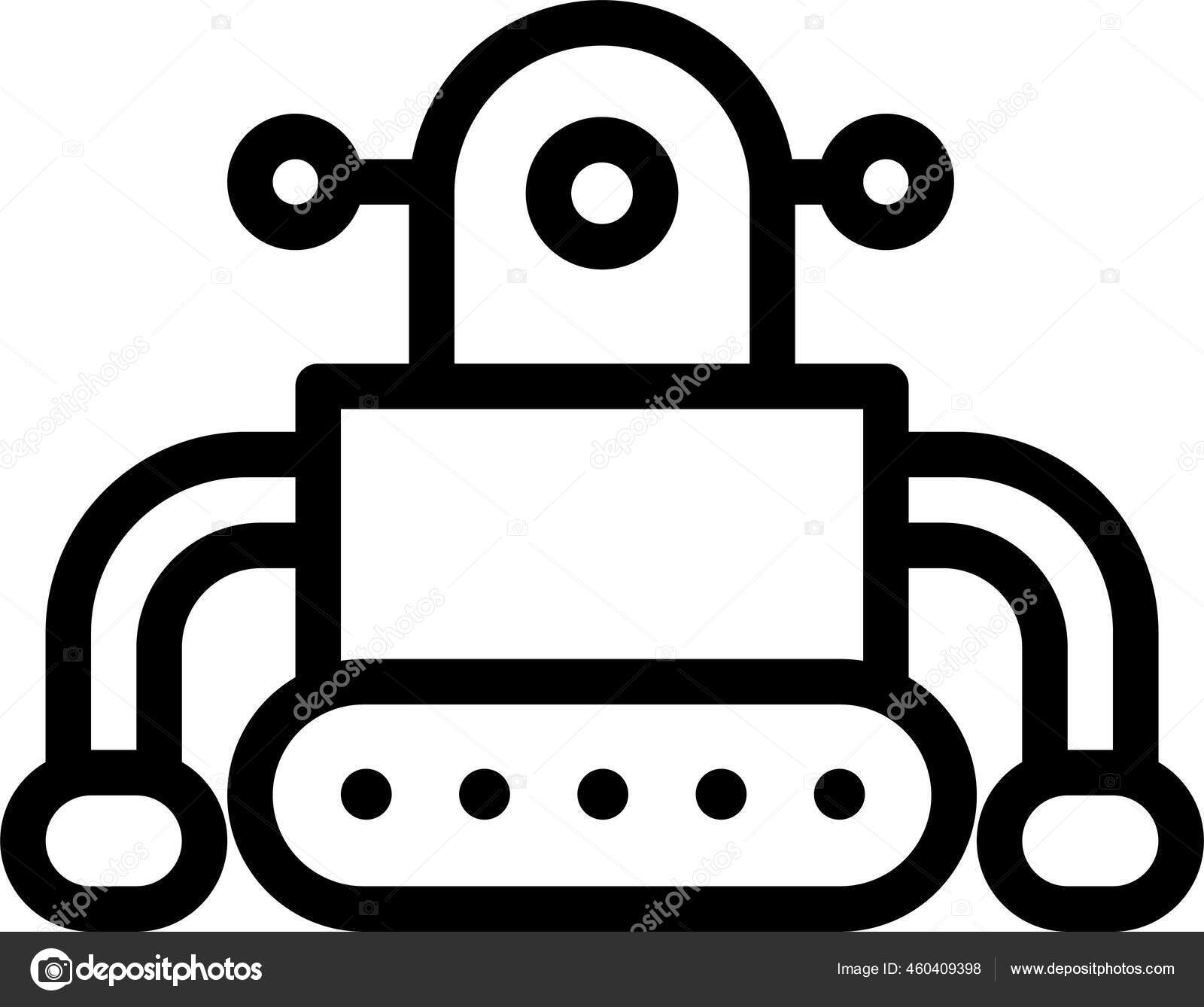 Robot Web Icon Simple Design Stock Vector by ©xcaped 460409398
