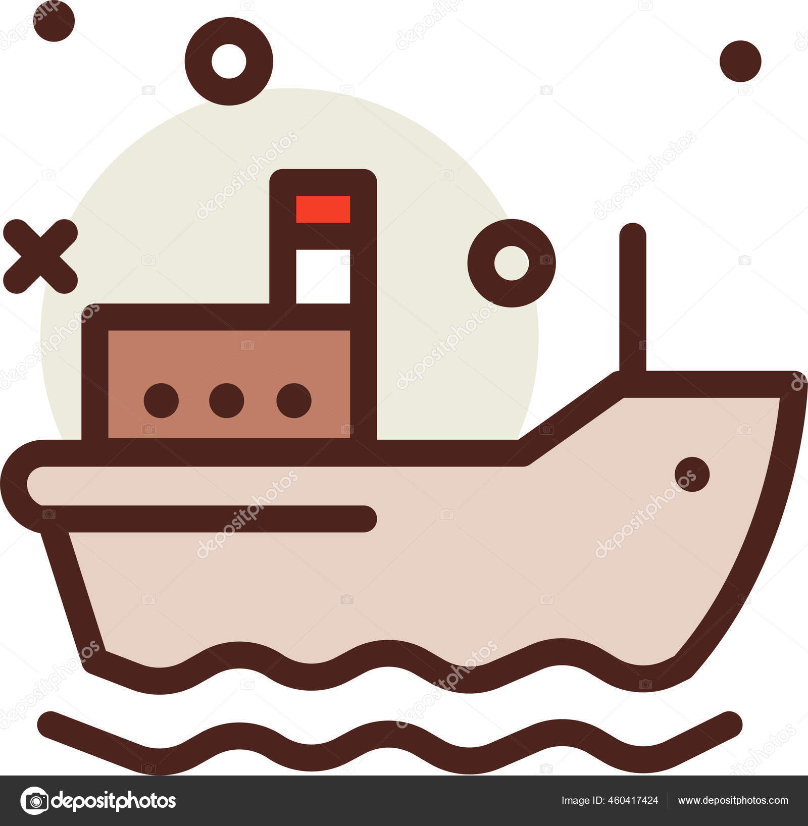 Kapal Ikon Web Ilustrasi Sederhana Vektor Stok oleh ©xcaped 460417424