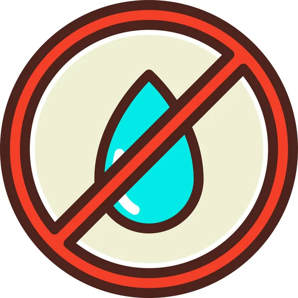 No Running Sign In Water