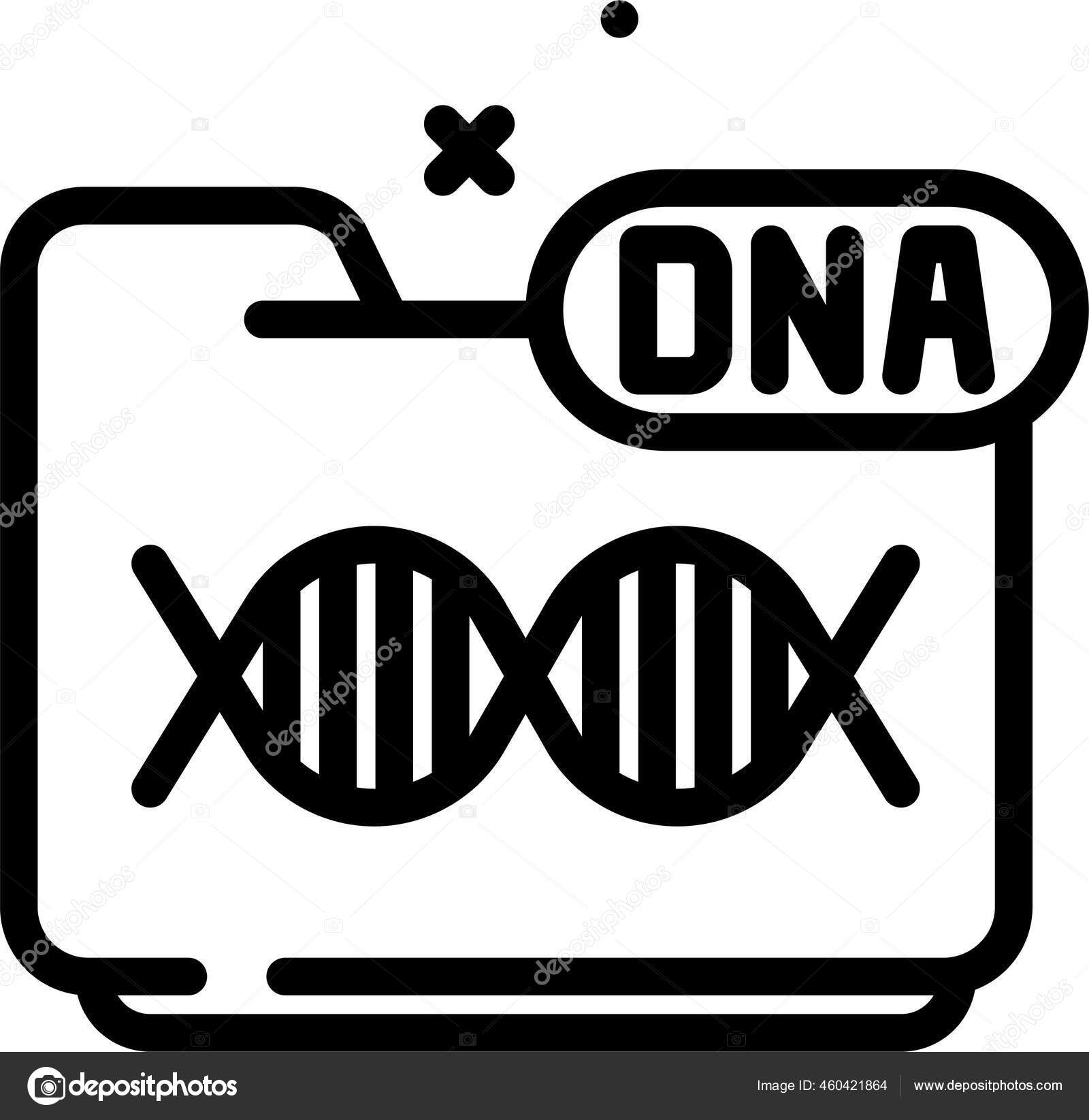 Dna Folder Icon Vector Illustration Isolated White Background Stock ...