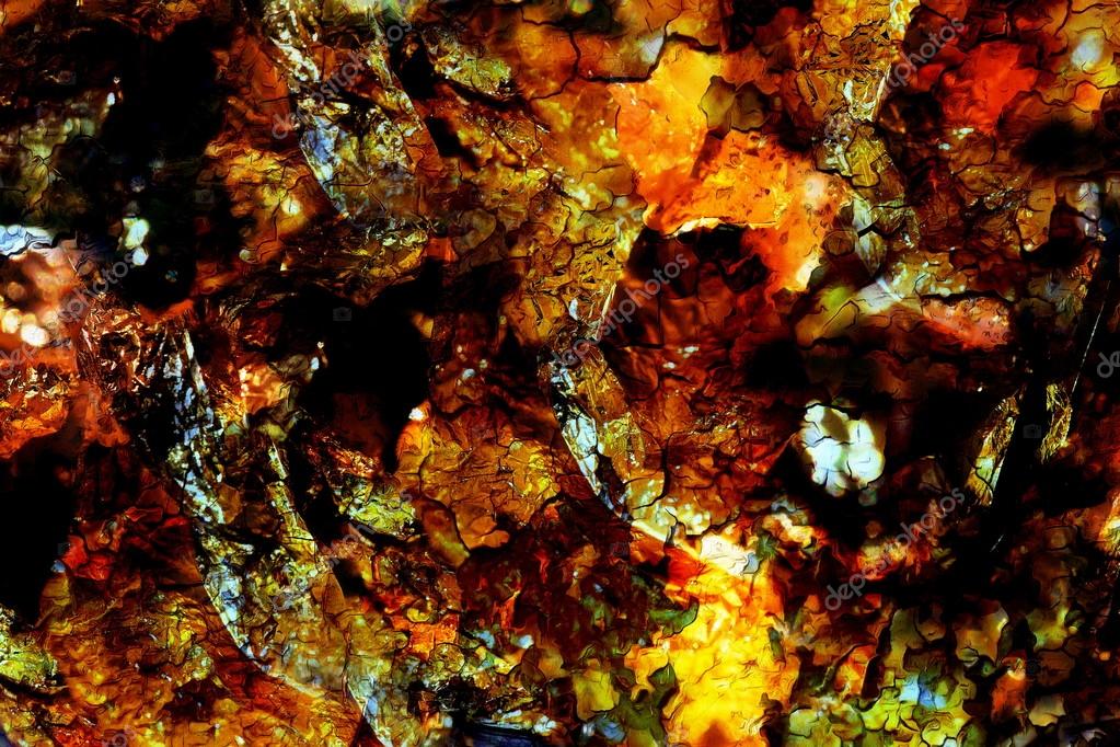 Shiny gold foil and lava structure, abstract texture background ...