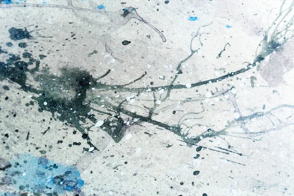 Abstract painting with blurry and stained structure. Painting on paper ...