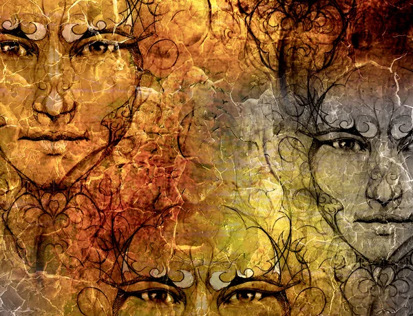 One woman three faces Stock Photos, Royalty Free One woman three faces ...