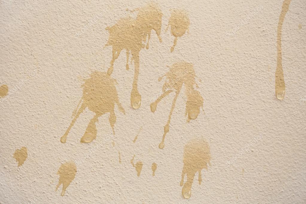 Water drop on wall with sepia color tone for background — Stock Photo ...