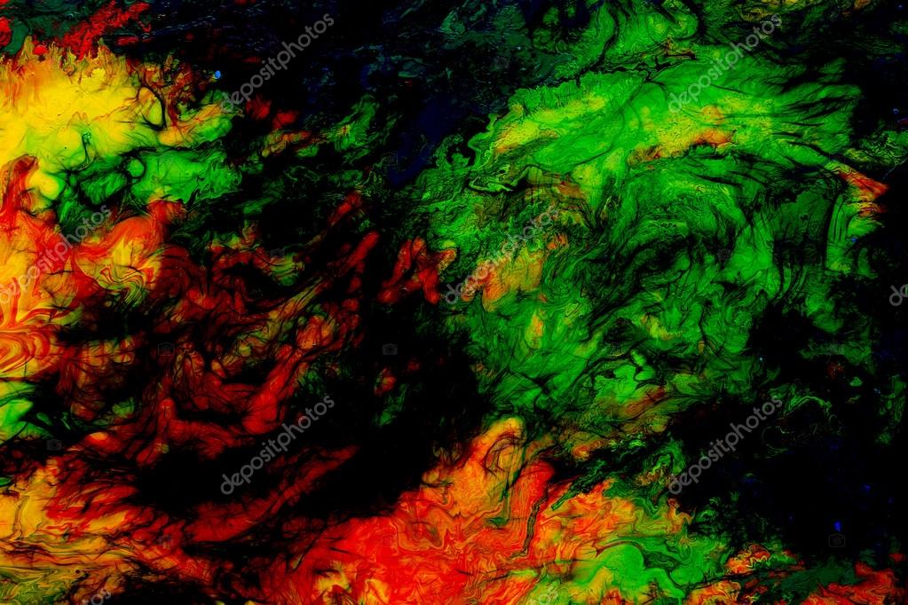 fondos abstractos del color, collage de la pintura, efecto fractal del ...