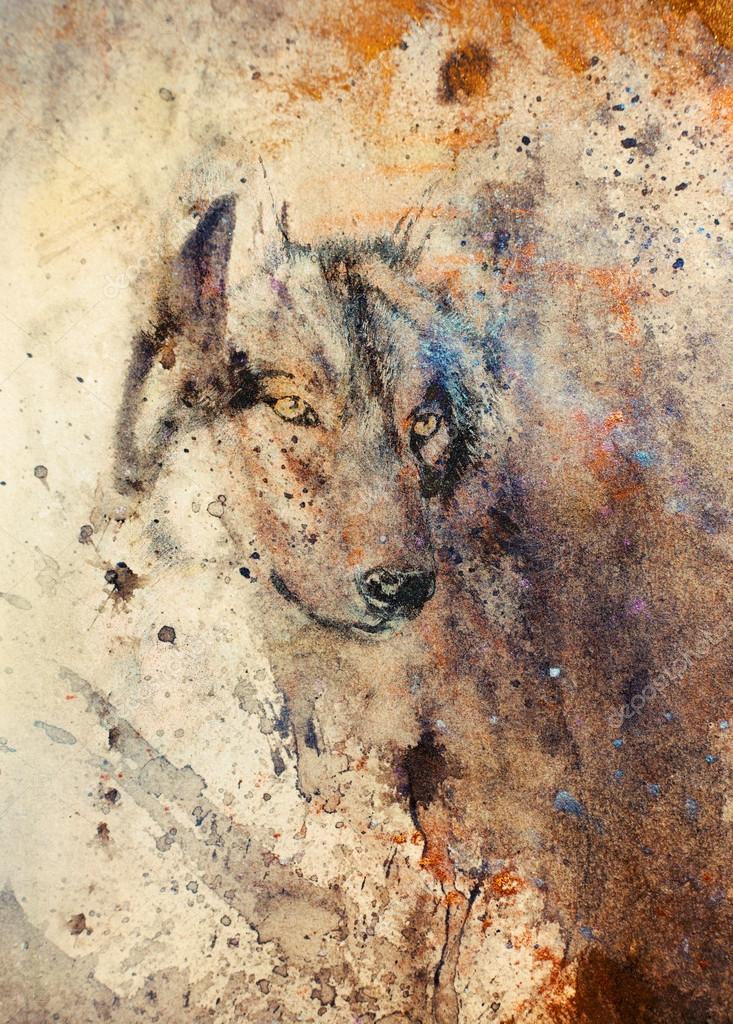 Abstract Wolf Paintings