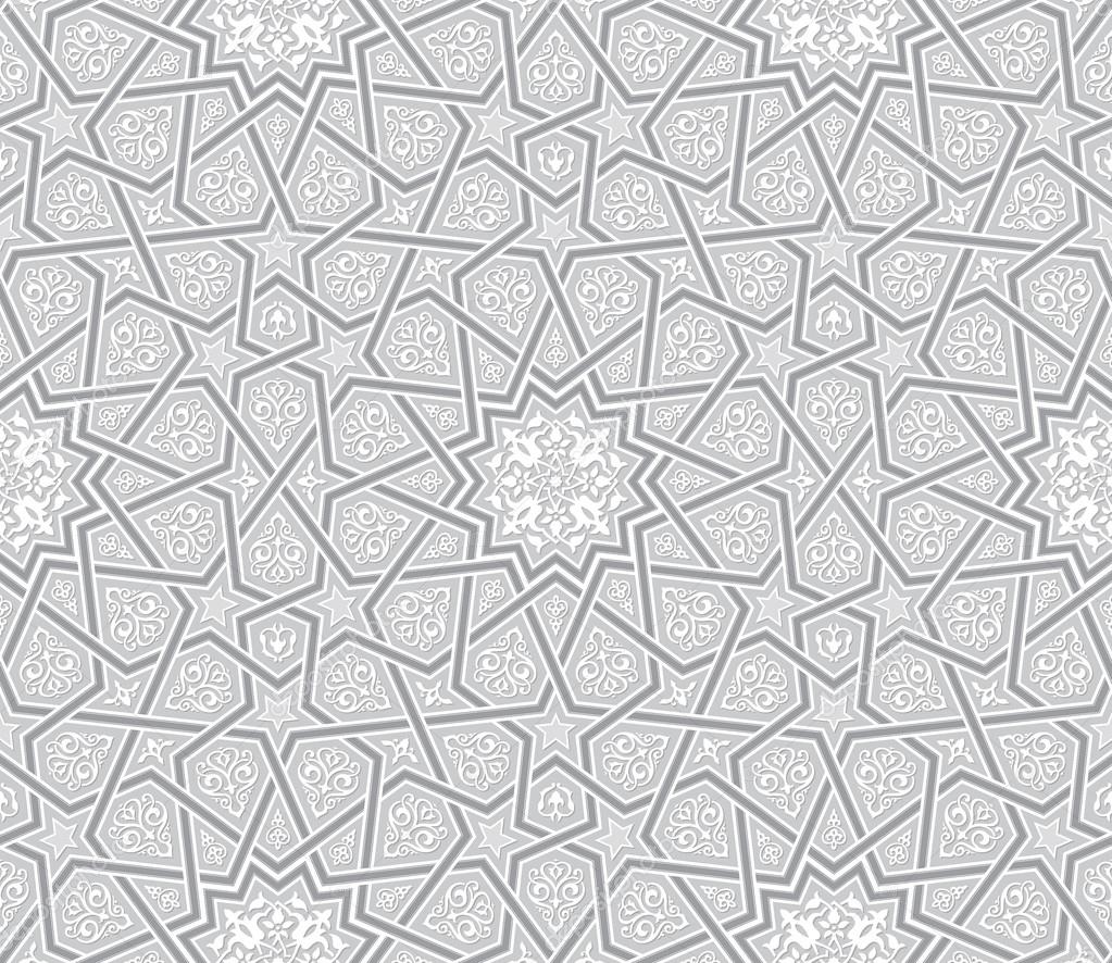 Arabesque Star Ornament Light Grey Background Stock Vector Image by ...