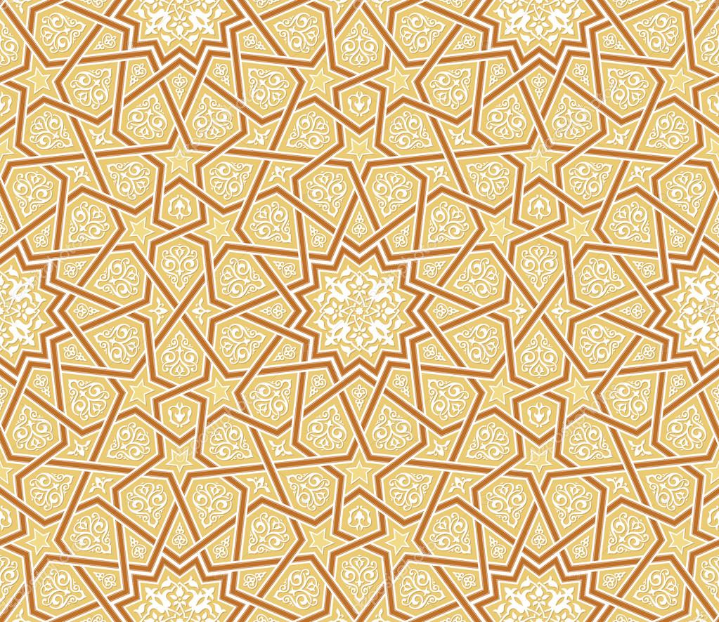 Arabesque Star Ornament Brown background Stock Vector Image by ...
