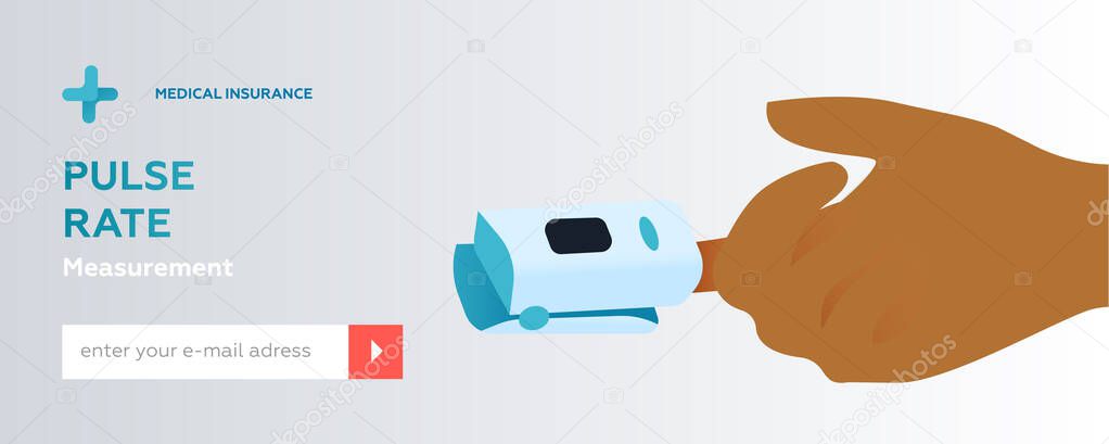 Medición de Pulso y Niveles de Oxígeno. Moderna ilustración de concepto ...