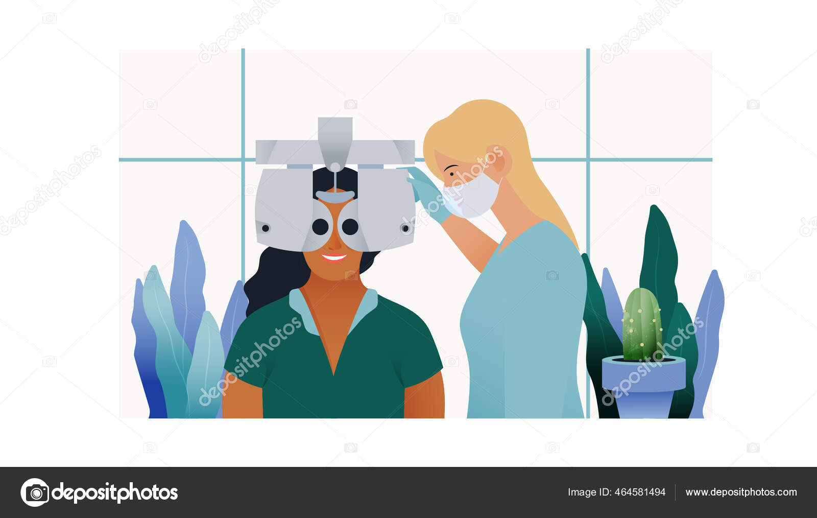 Ophthalmology Eye Test Prescription Glasses Medical Specialist Hold ...