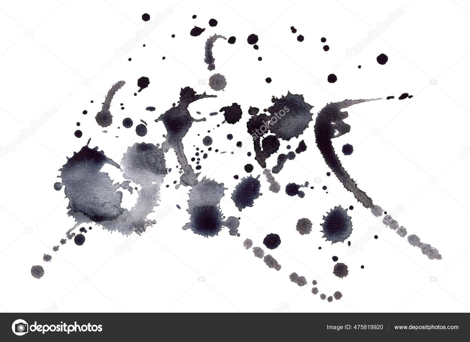 Black Ink Splatter Template