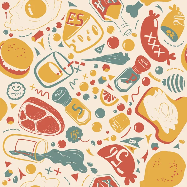 Picnic food pattern Vector Art Stock Images | Depositphotos