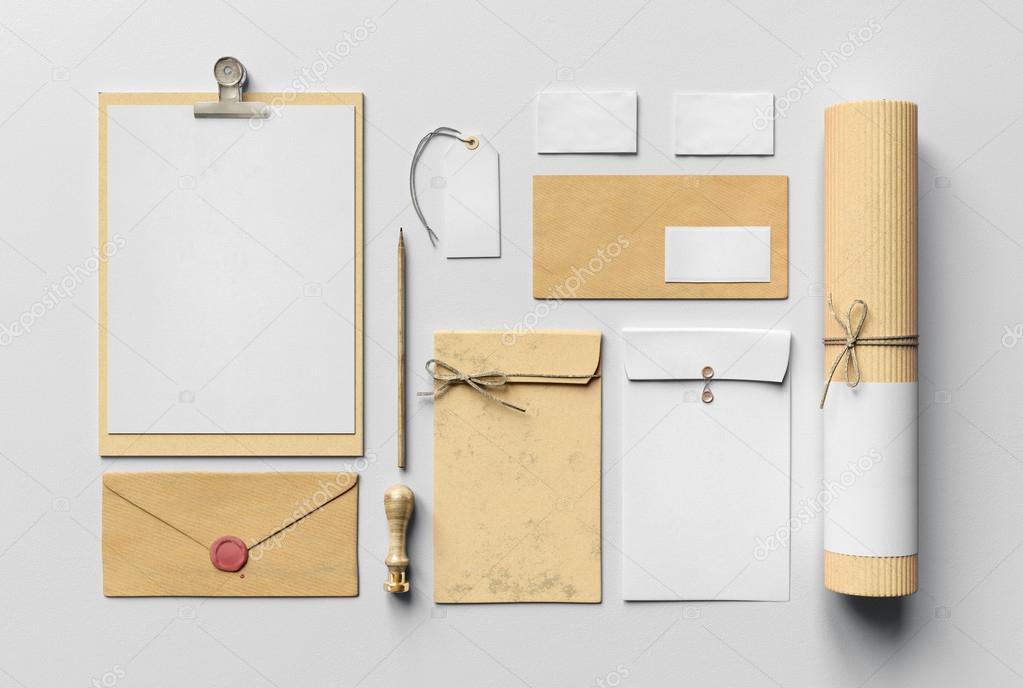 Set of paper Branding elements Stock Photo by ©Saprykinandrey 66385451