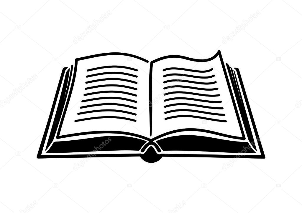 Logotipo Del Libro En Blanco Y Negro Vector De Icono De Libro Simple