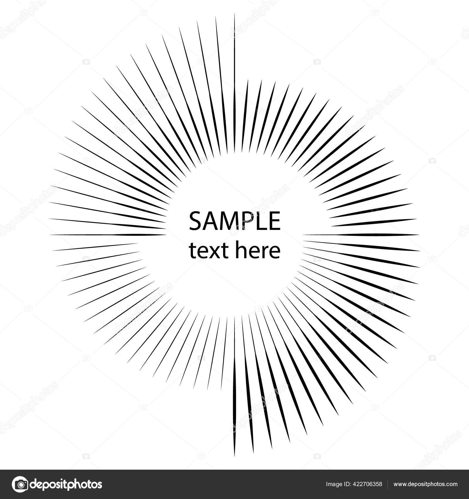 Black Radial Rotated Lines Spiral Form Vector Illustration Trendy ...