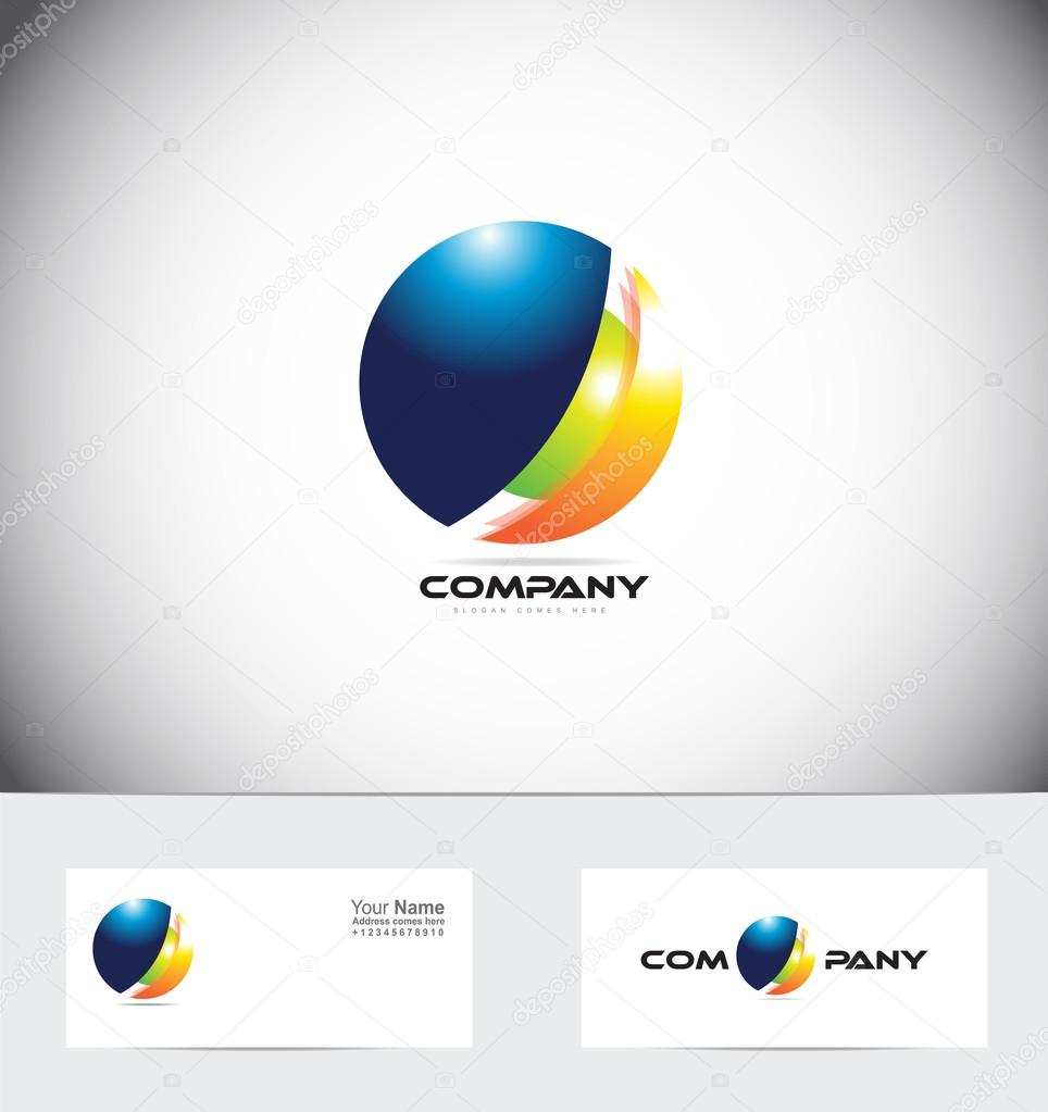 Sphere 3d logo icon design — Stock Vector © dragomirescu #105028468