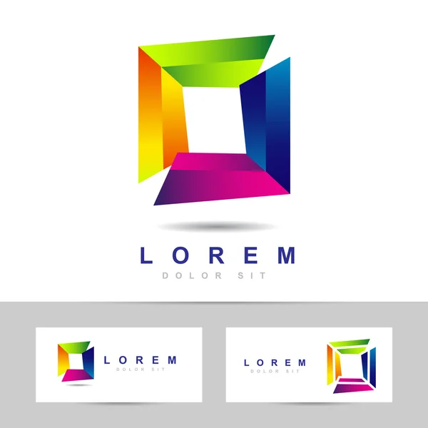 Colored square logo symbol Vector Art Stock Images | Depositphotos