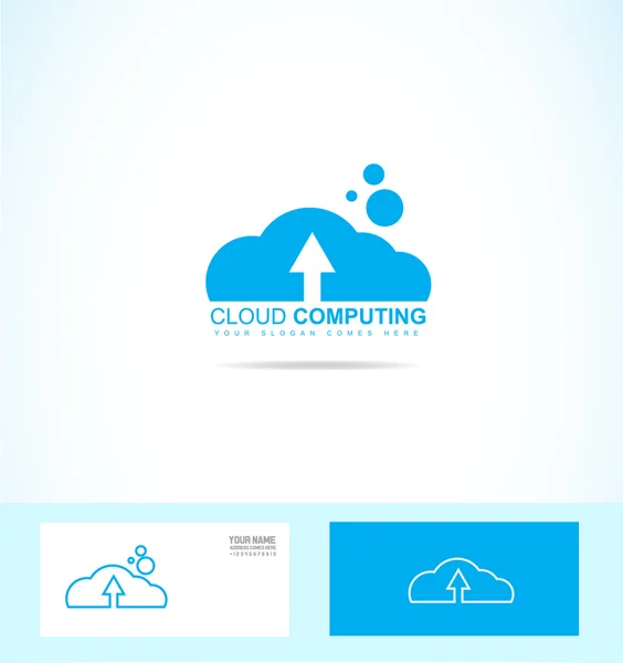 Cloud computing technology logo — Stock Vector © dragomirescu #109793404