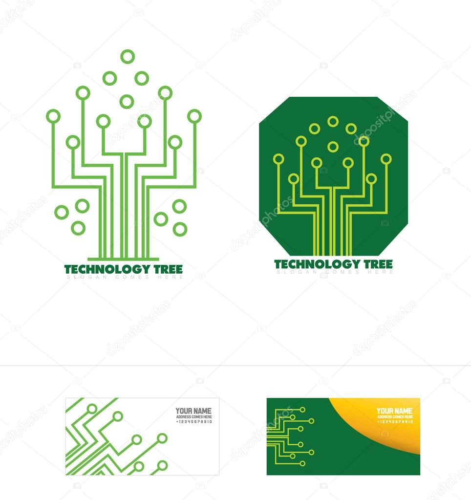 Technology circuit tree concept logo icon Stock Vector Image by ...