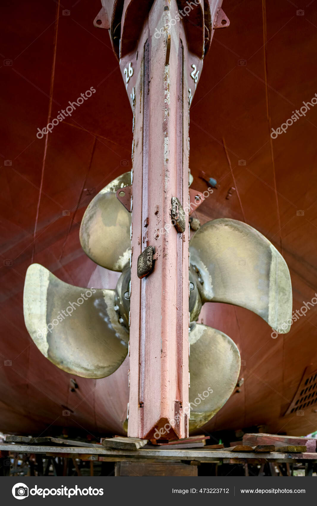 Hélice Passo Variável Leme Navio Carga Terra Estaleiro Reparação Navios ...